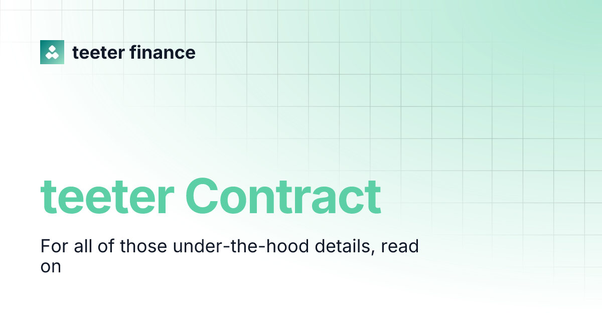 teeter Contract | teeter finance